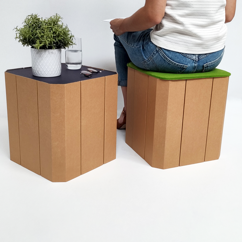 Tabouret Modulable - VERT - Made In Alsace