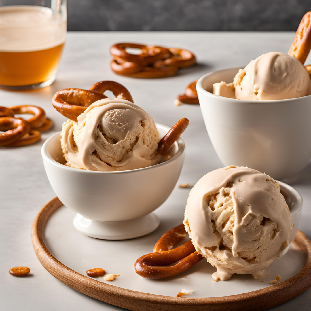 Recette : Boule de glace avec éclats de bretzel apéritif - Made In Alsace